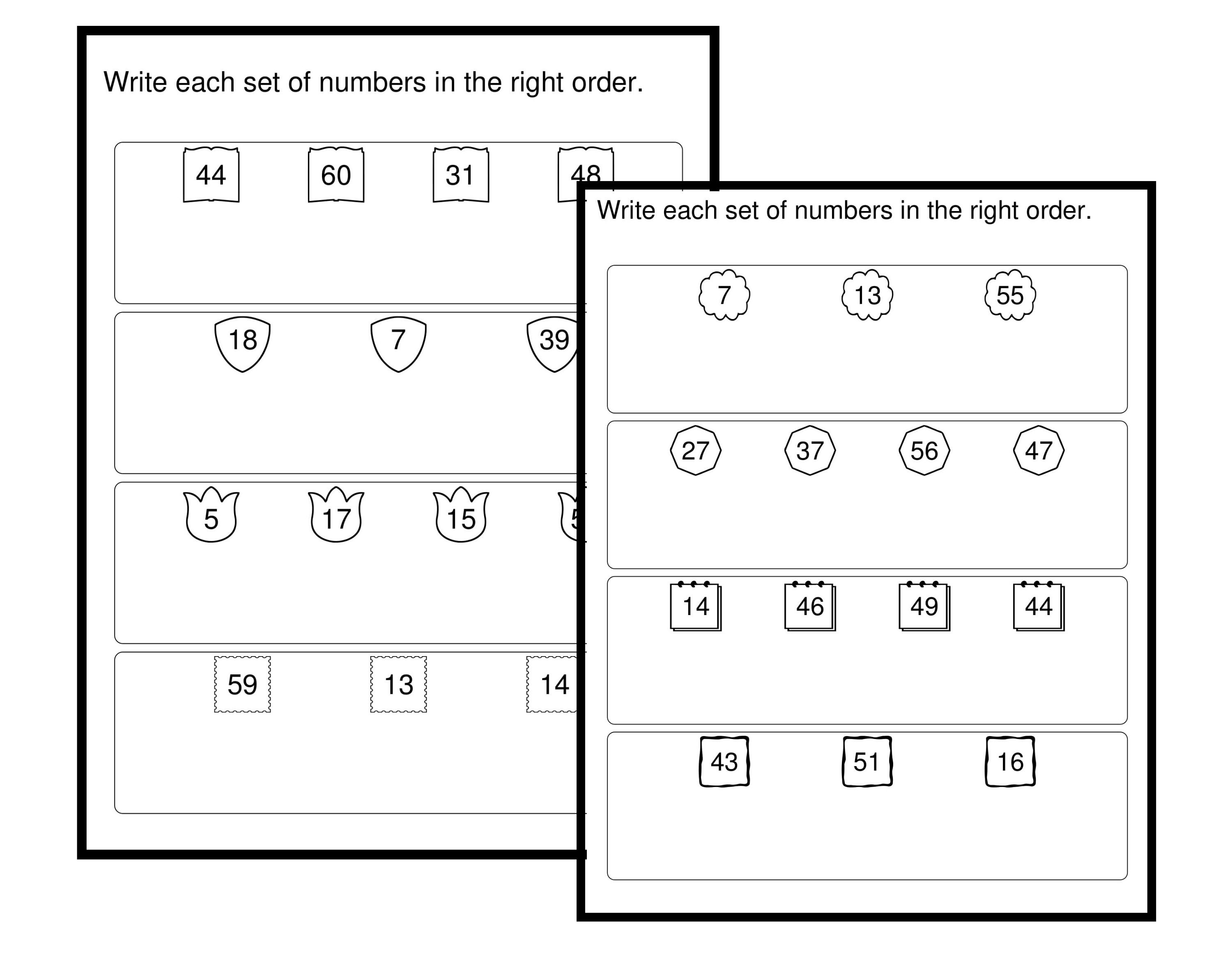 Ordering Numbers Printables, Montessori Math for Preschool to ...