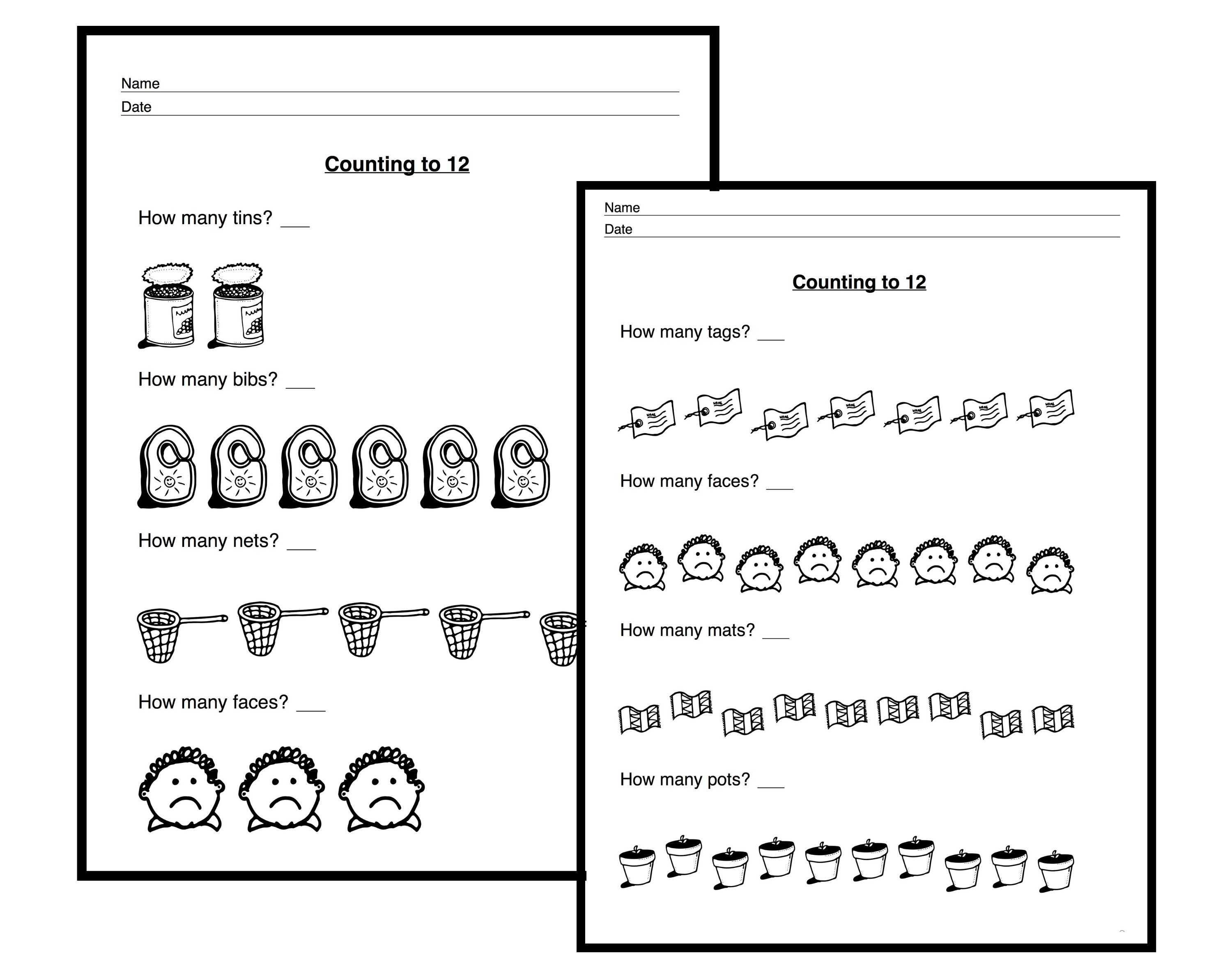 Numbers and Counting Preschool Printables, Learning Worksheets ...