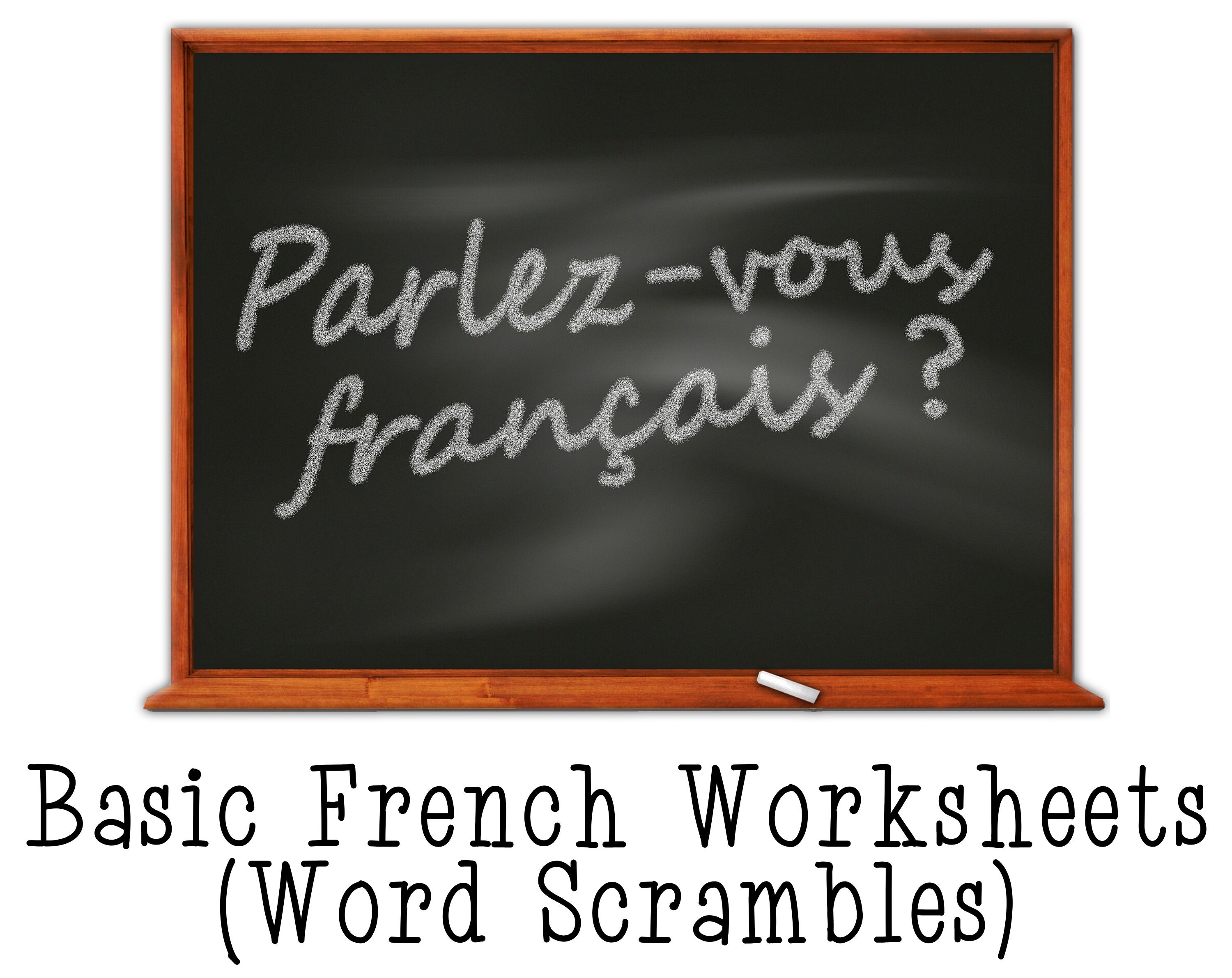 French Language Vocabulary Worksheets, Basic French Word Puzzle ...