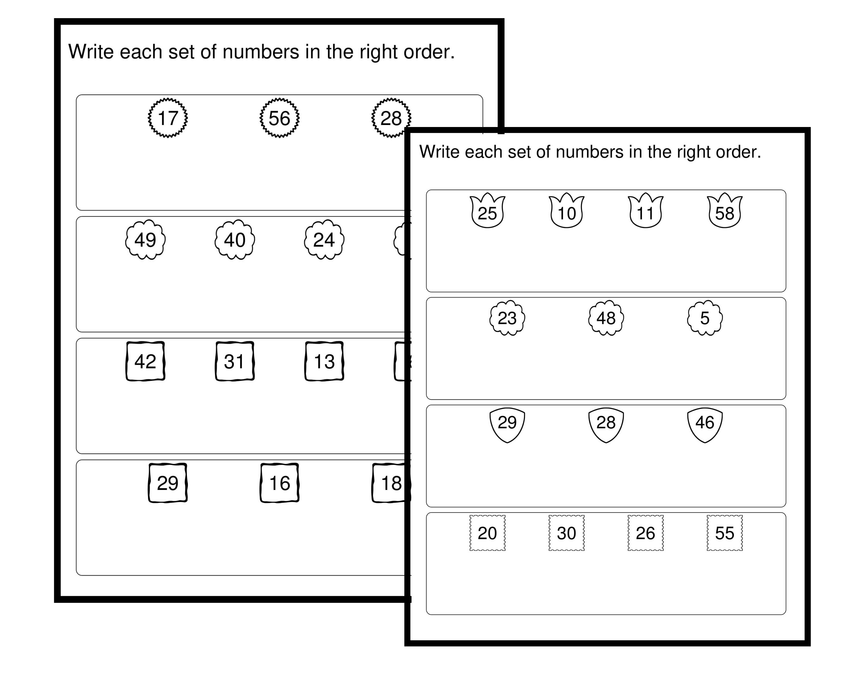 Ordering Numbers Printables, Montessori Math for Preschool to ...