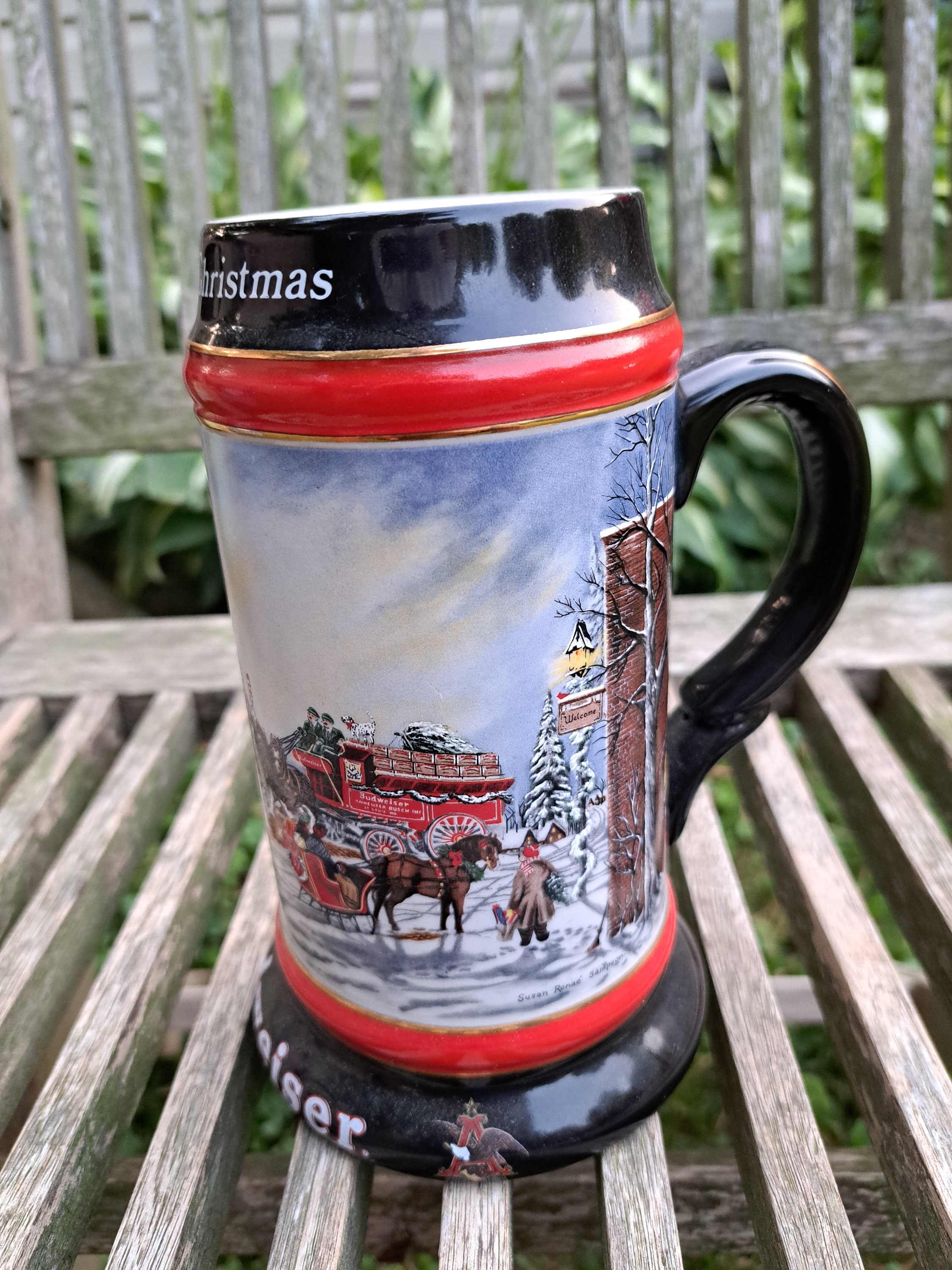 Budweiser A Perfect Christmas 1992 Holiday Collectible Stein - Etsy