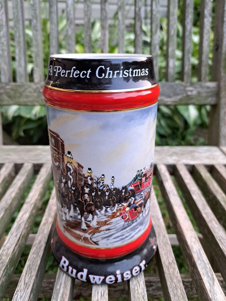 Budweiser A Perfect Christmas 1992 Holiday Collectible Stein - Etsy