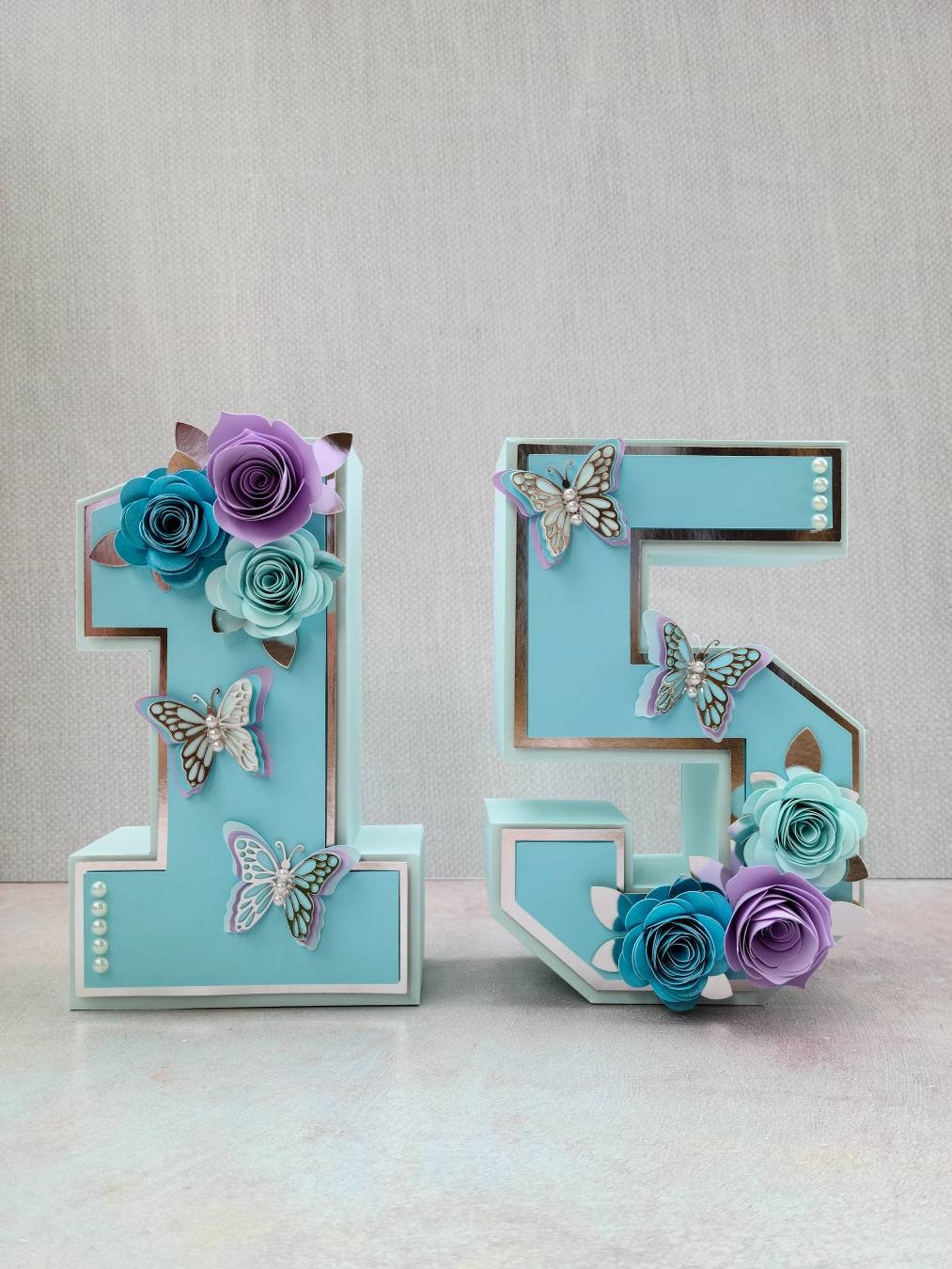 Butterfly Theme Birthday 3D Butterfly Number Customized 3D - Etsy