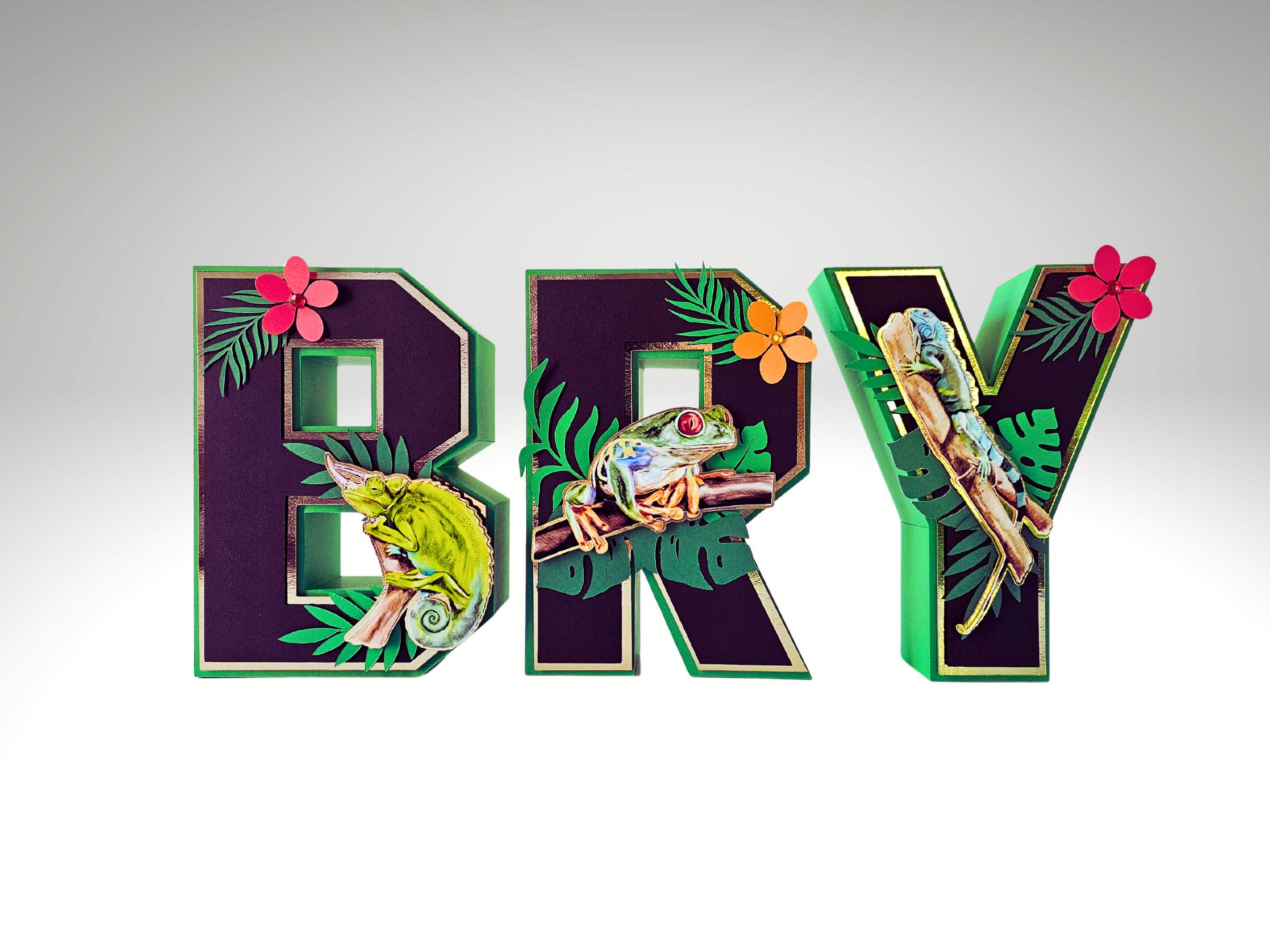 Custom Reptile 3D Letters, Reptile Birthday Party Decorations, Reptile ...