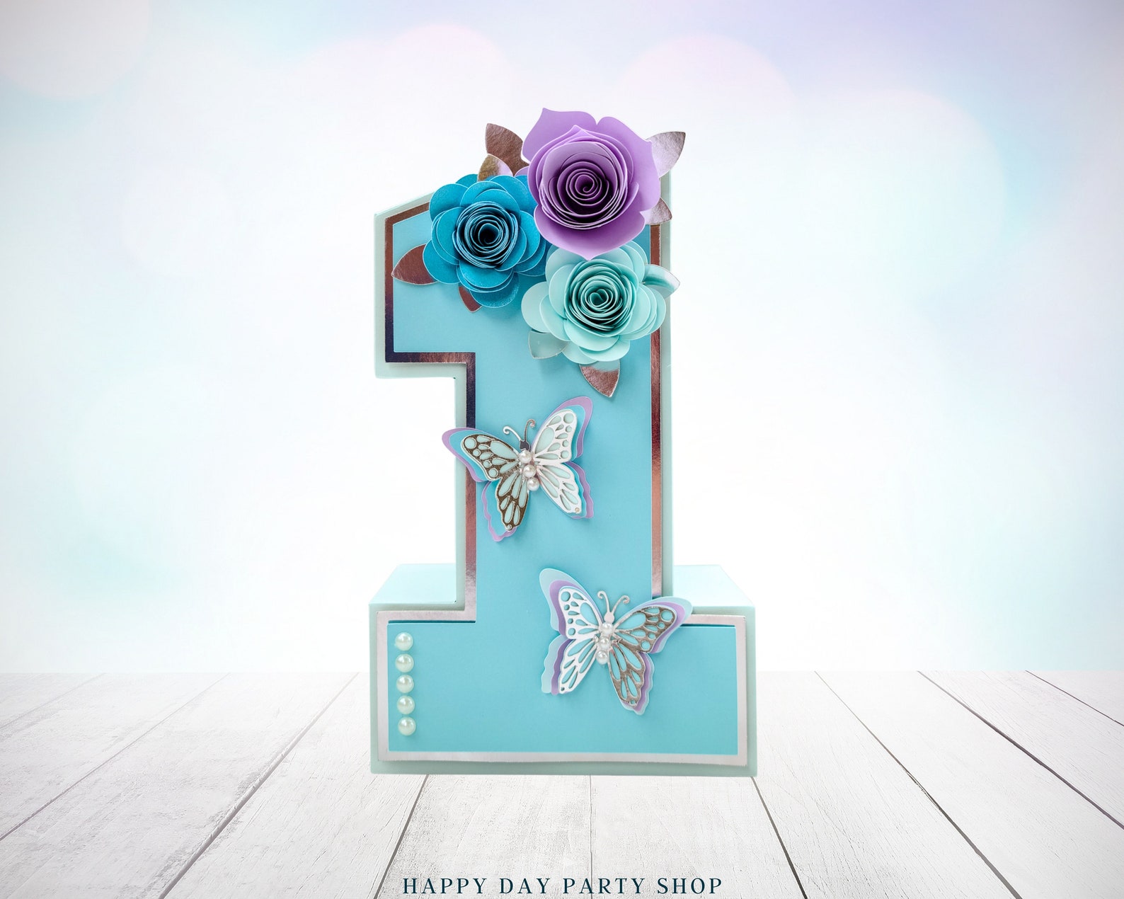 Butterfly Theme Birthday, 3D Butterfly Number, Customized 3D Numbers ...