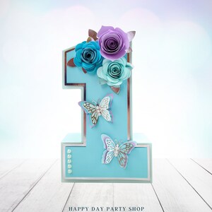 Butterfly Theme Birthday, 3D Butterfly Number, Customized 3D Numbers ...