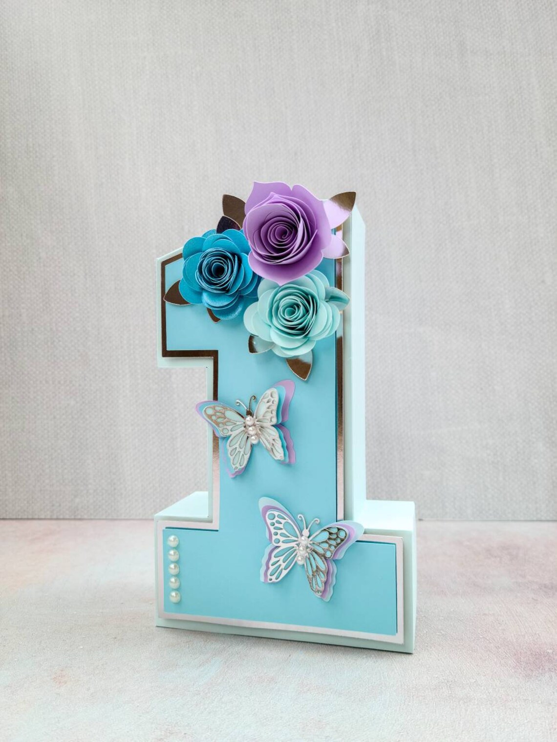 Butterfly Theme Birthday, 3D Butterfly Number, Customized 3D Numbers ...