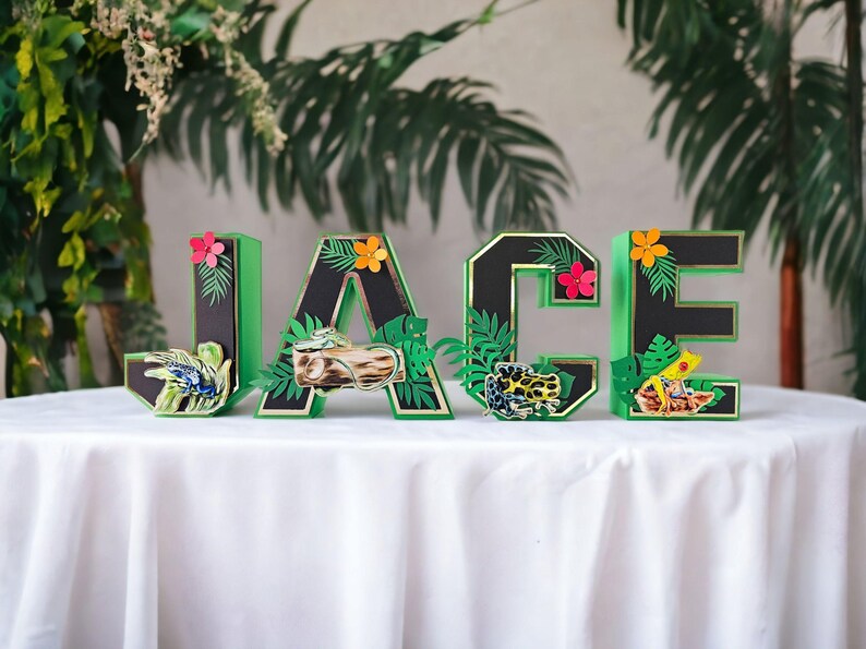 Custom Reptile 3D Letters, Reptile Birthday Party Decorations, Reptile ...