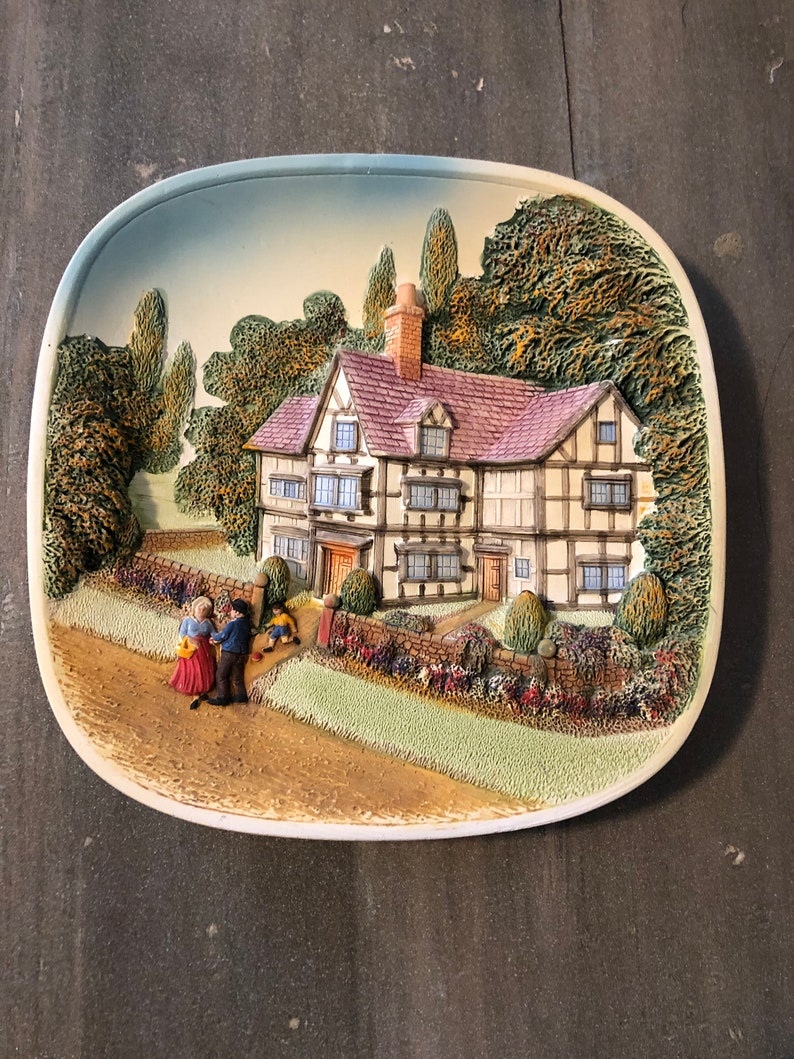 Legend Products 3D Chalkware Wall Plates English Countryside - Etsy