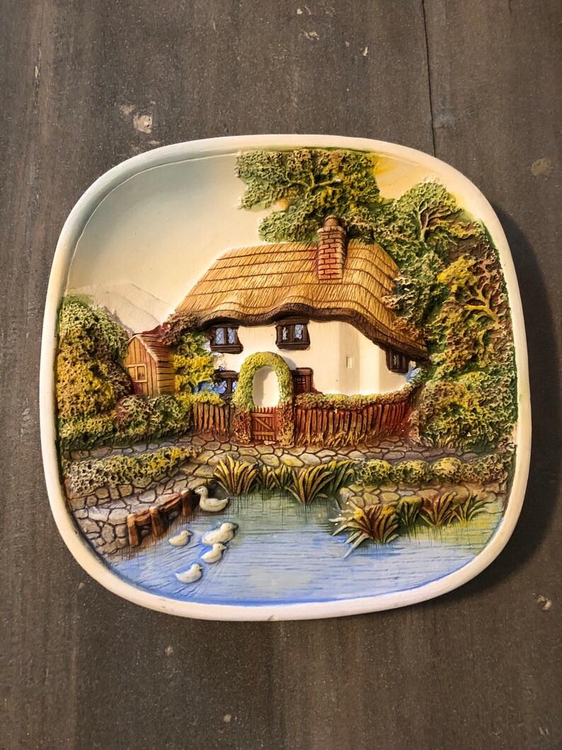 Legend Products 3D Chalkware Wall Plates English Countryside - Etsy