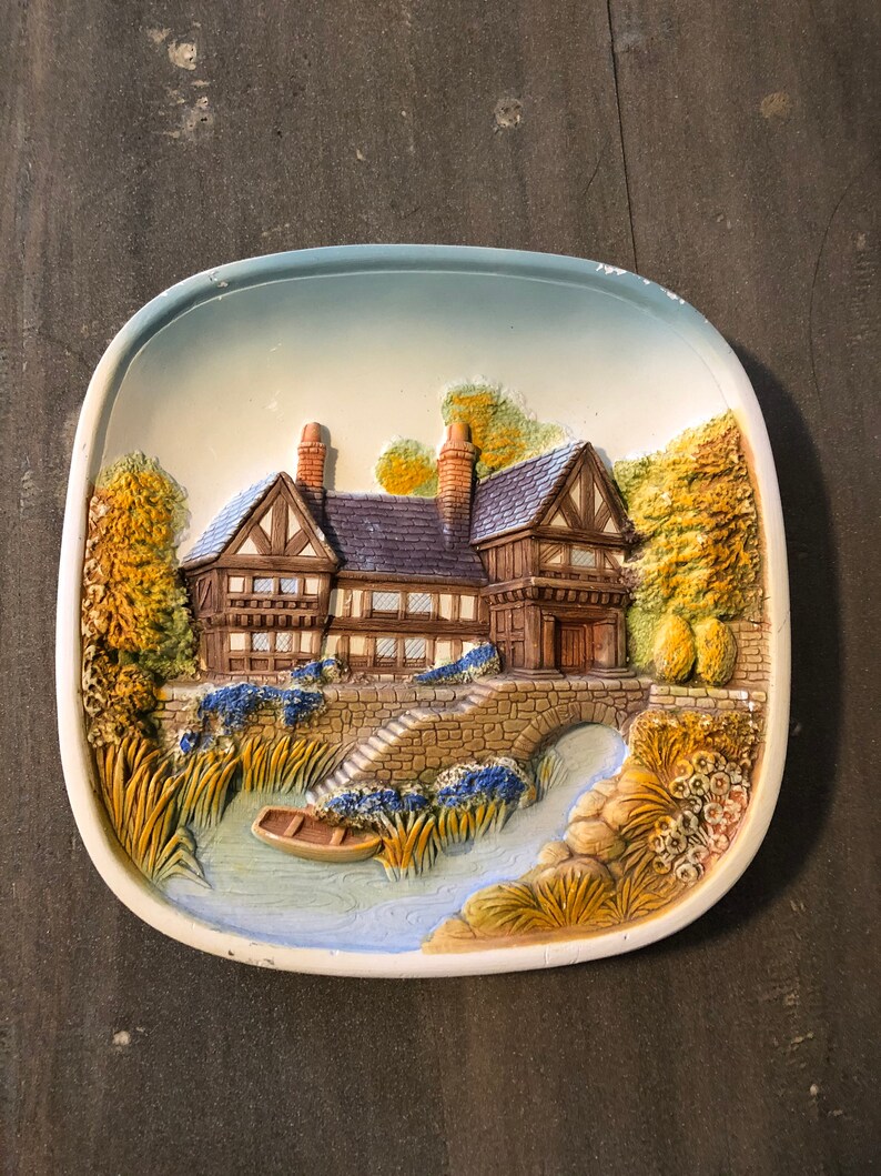 Legend Products 3D Chalkware Wall Plates English Countryside - Etsy