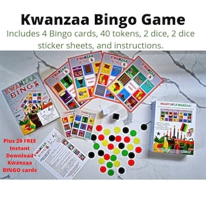 Kwanzaa Bingo Game | Kwanzaa Activities, Gifts, Games, for Kids, Play ...