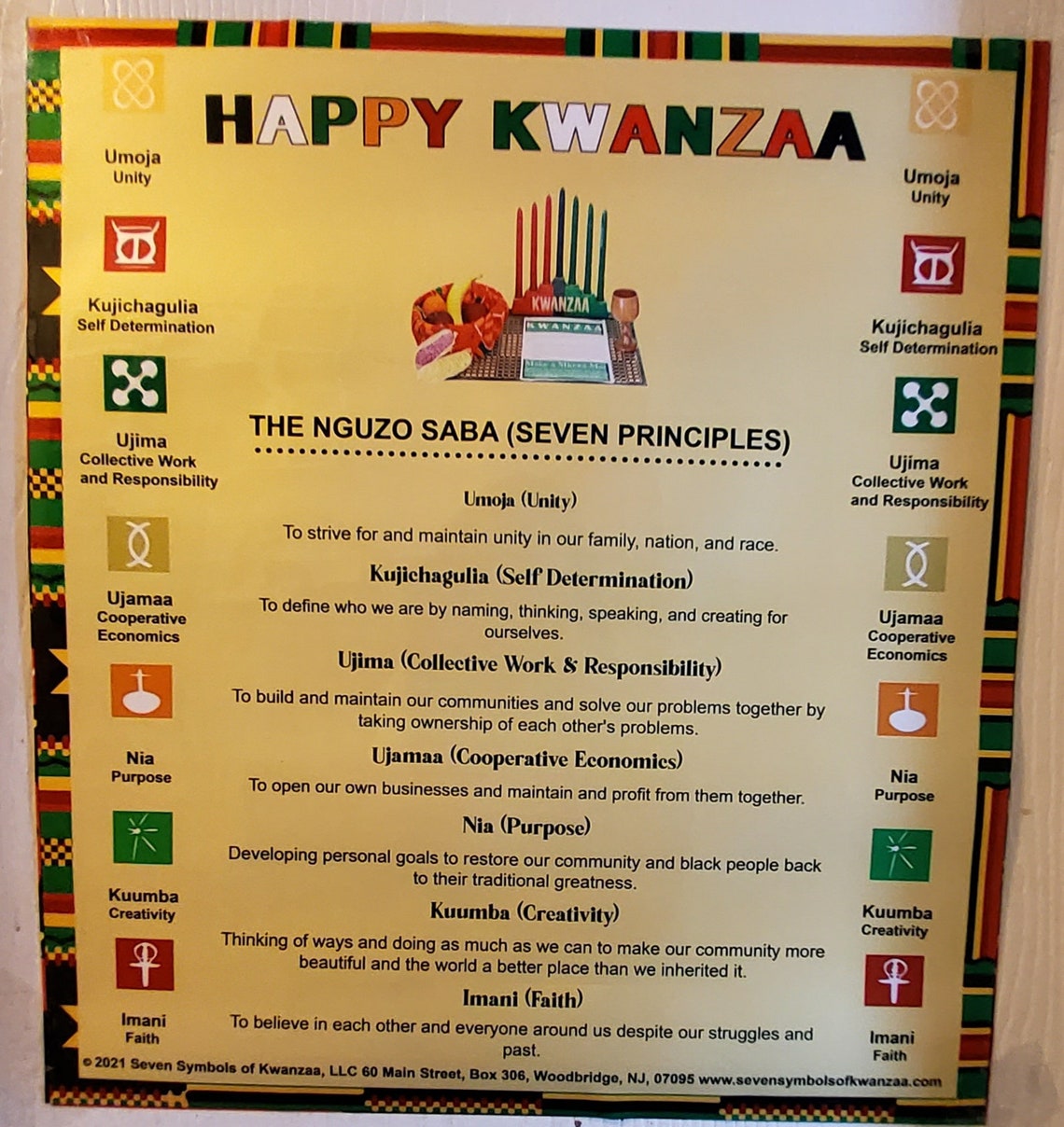 Kwanzaa Poster 18X20 Print - Etsy