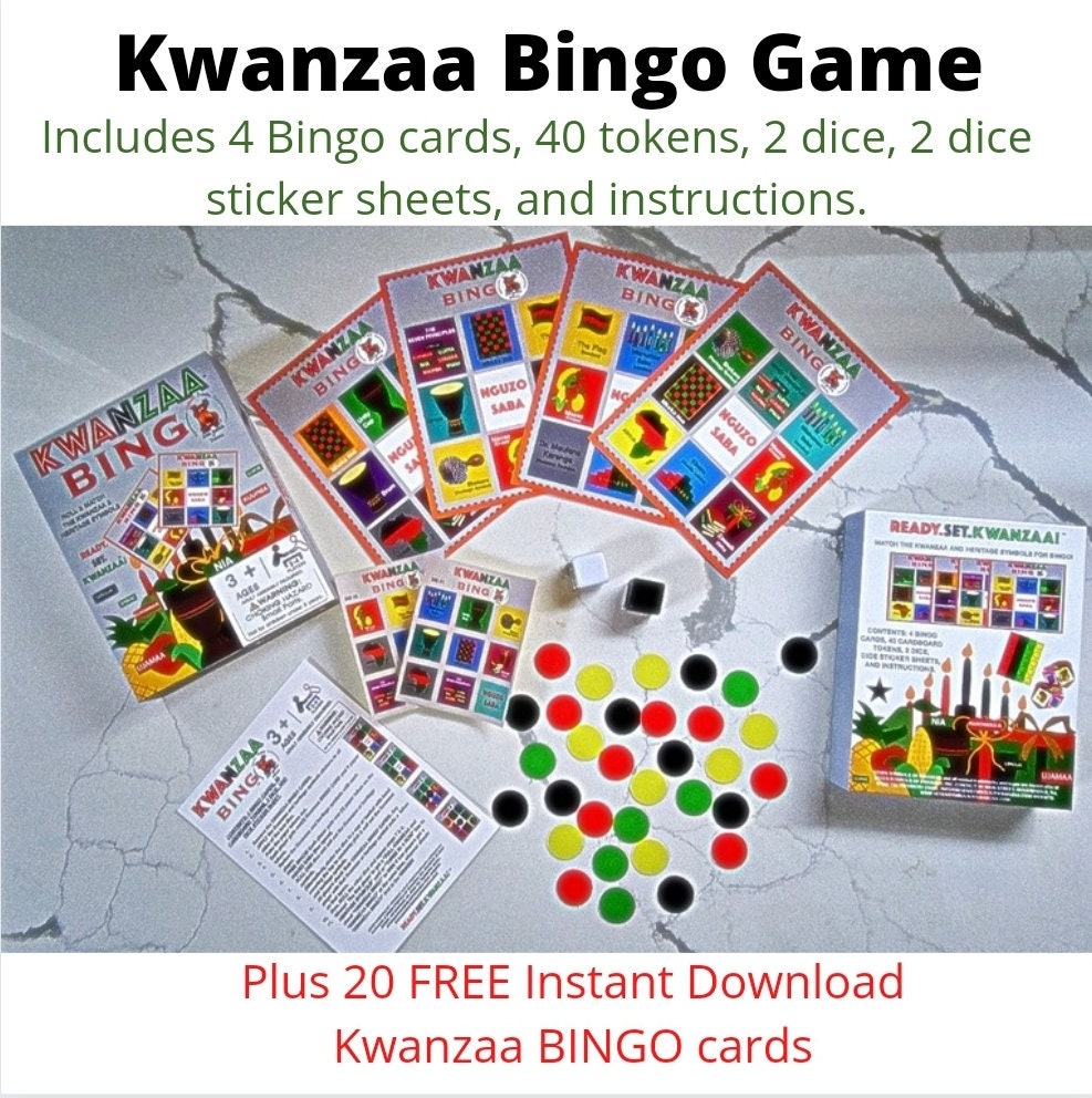 Kwanzaa Bingo Game Kwanzaa Activities Gifts Games for - Etsy