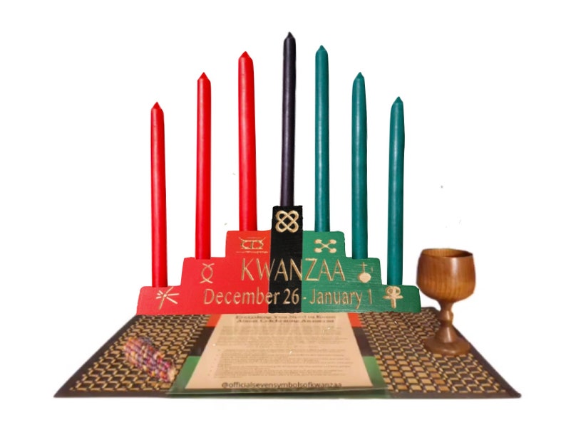 Kwanzaa Kinara Celebration Set- Kwanzaa, 7 Principles of Kwanzaa With ...