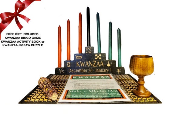 Kwanzaa Kinara Celebration Set Kwanzaa 7 Principles of - Etsy