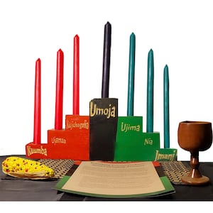Kwanzaa Kinara Celebration Set- Kwanzaa, 7 Principles of Kwanzaa ...