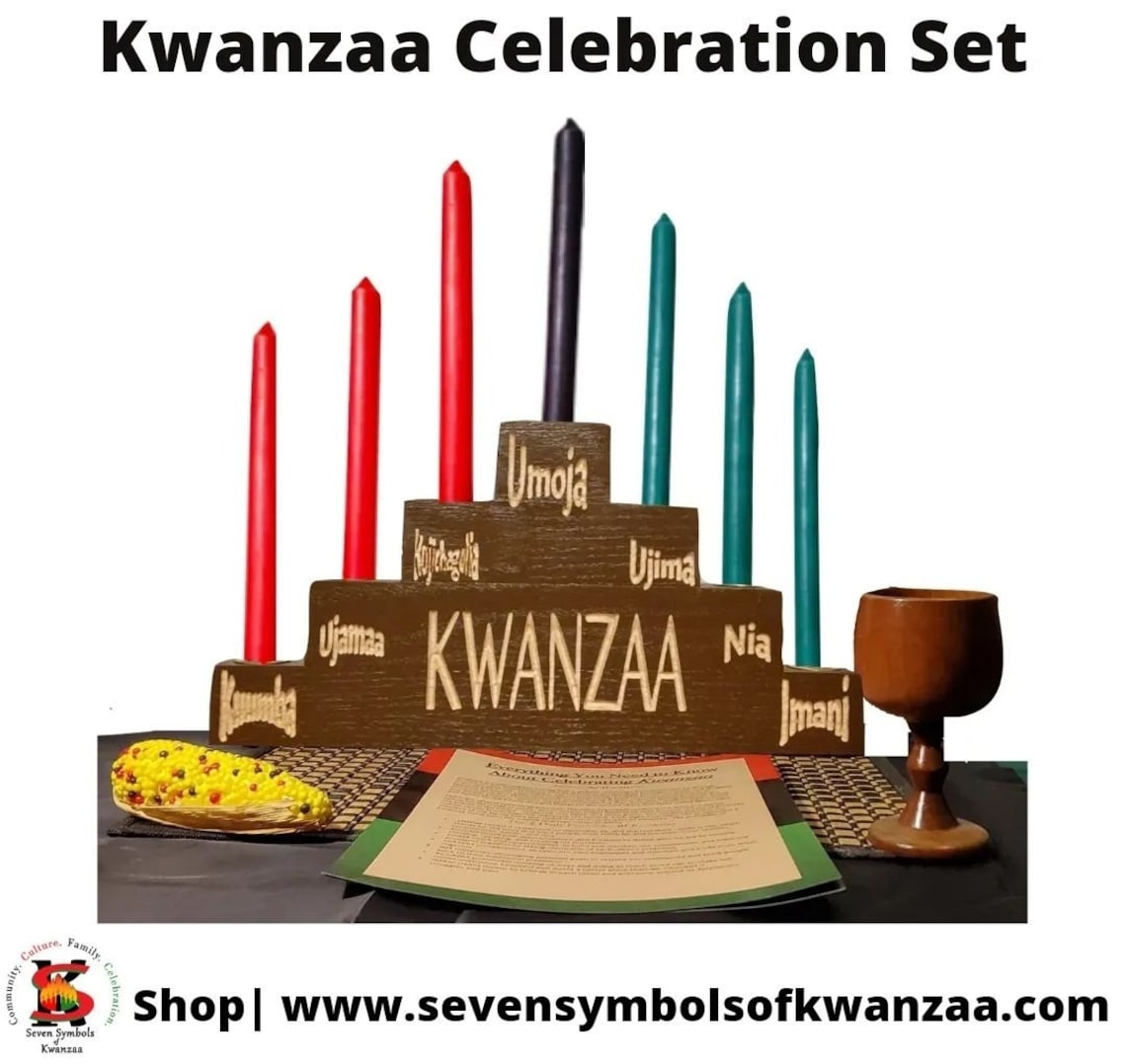 Kwanzaa Kinara Celebration Set Kwanzaa 7 Principles of - Etsy