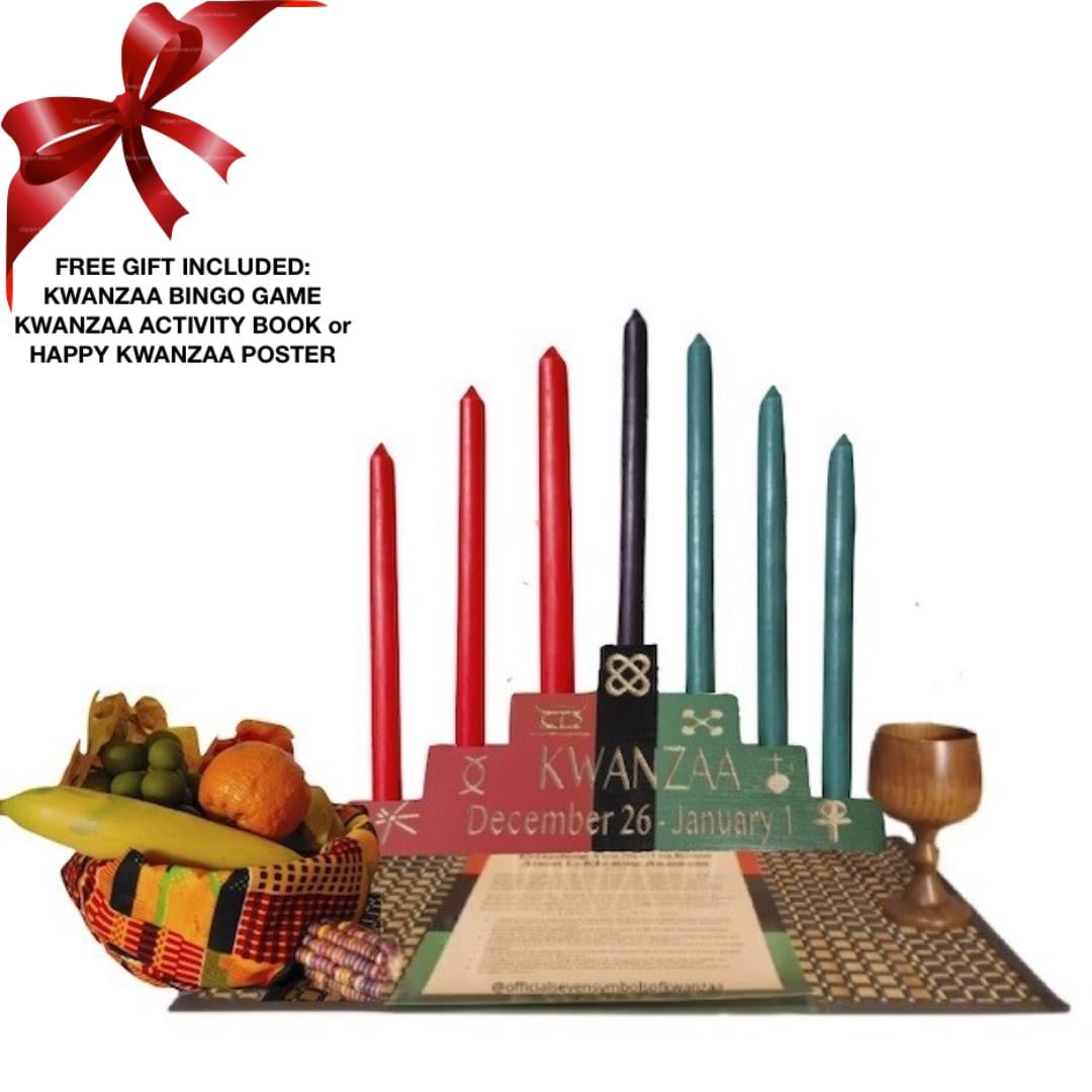 Kwanzaa Kinara Celebration Set- Kwanzaa, 7 Principles of Kwanzaa With ...