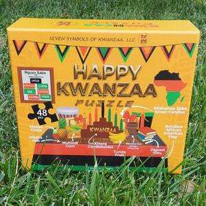 Happy Kwanzaa Puzzle With Matching Poster Teaches NGUZO SABA - Etsy