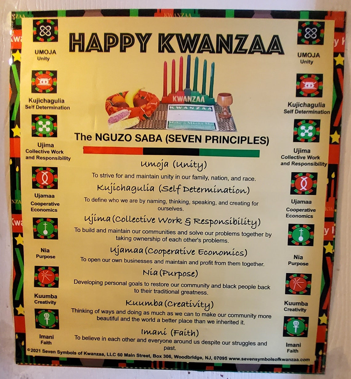 Kwanzaa Poster 18X20 Print - Etsy