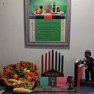 Traditional Brown Wooden Kinara With Gold Finish - Etsy