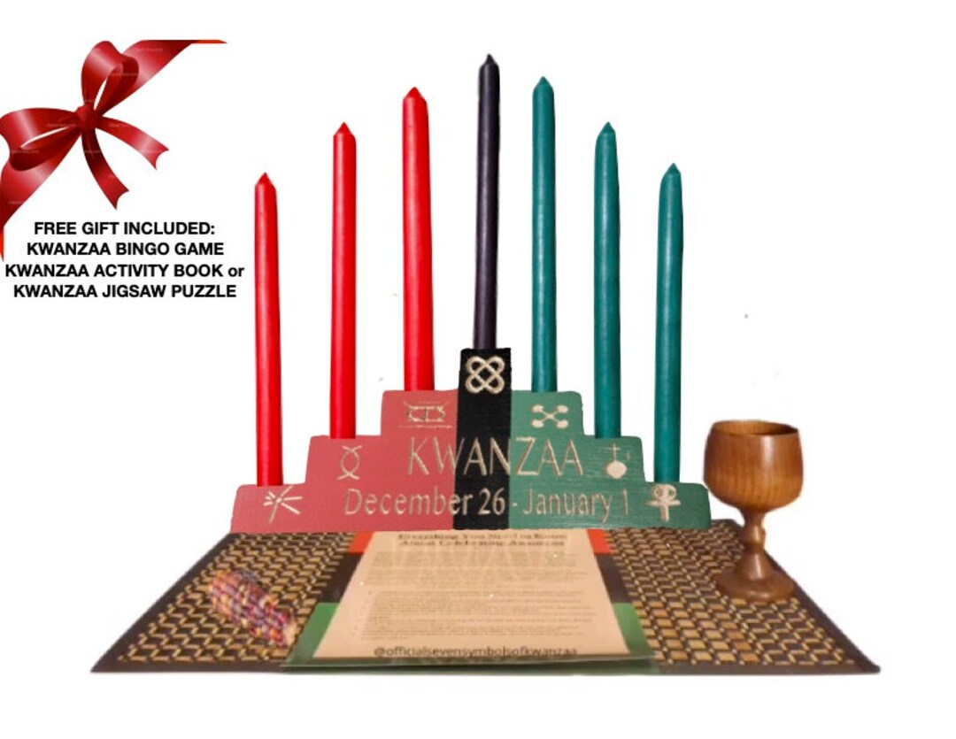 Kwanzaa Kinara Celebration Set Kwanzaa, 7 Principles of Kwanzaa With ...