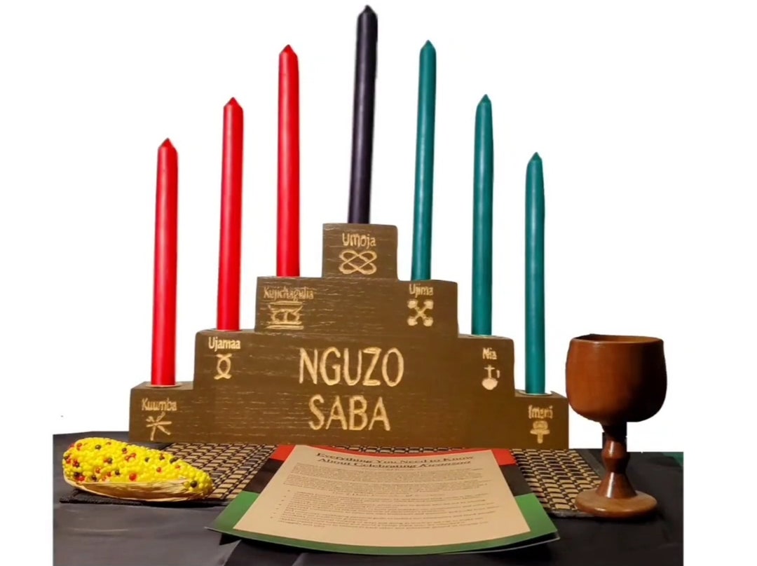 Kwanzaa Kinara Celebration Set Kwanzaa, 7 Principles & Symbols of ...