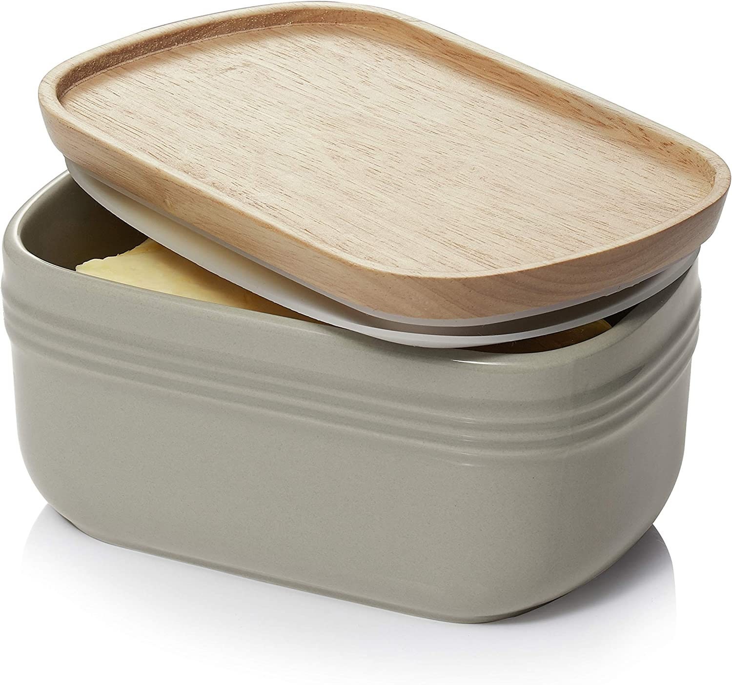 Porcelain Butter Dish, Extra Large Butter Dish With Cover Airtight ...