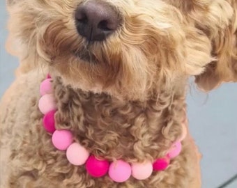 Handmade Beaded Dog Collar With Silicone Beads - Small Dog Necklace ...