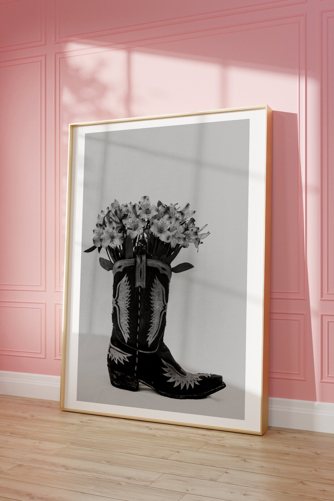 Cowgirl Wall Art, Cute Cowgirl Wall Art, Cowboy Boots and Flowers ...