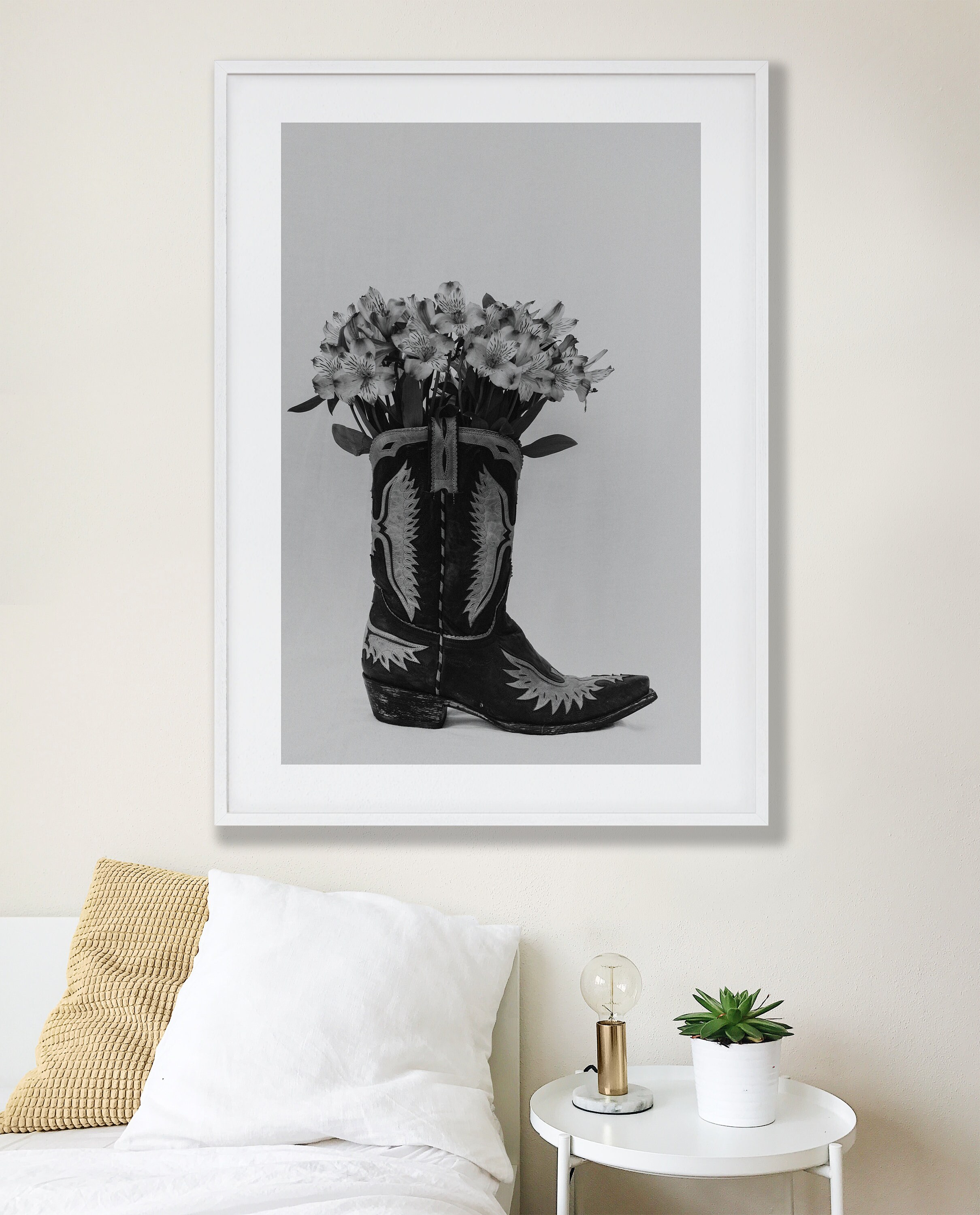 Cowgirl Wall Art Cute Cowgirl Wall Art Cowboy Boots and - Etsy