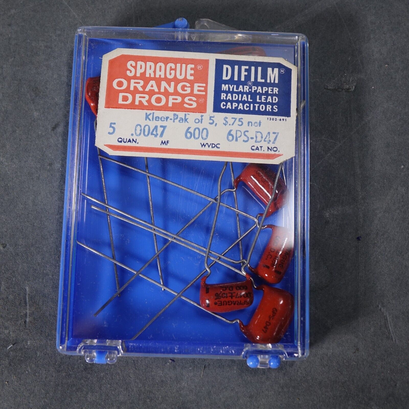 NOS Sprague Orange Drops, 6PS-D47 Capacitors,box of 5 - Etsy