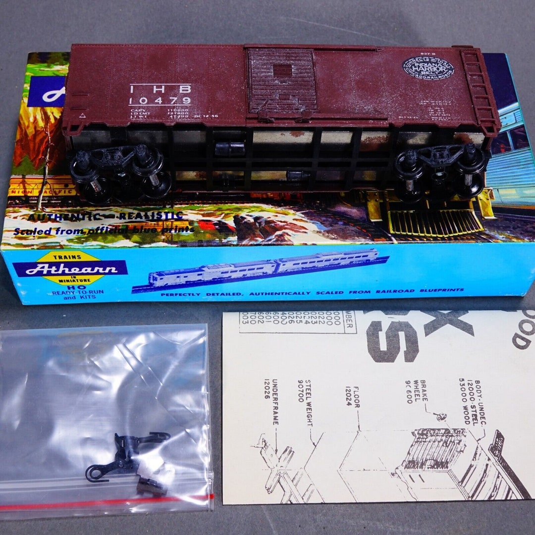 Vintage Athearn Blue Box Ho Scale Weathered Look Box Car in Box 873-1 ...