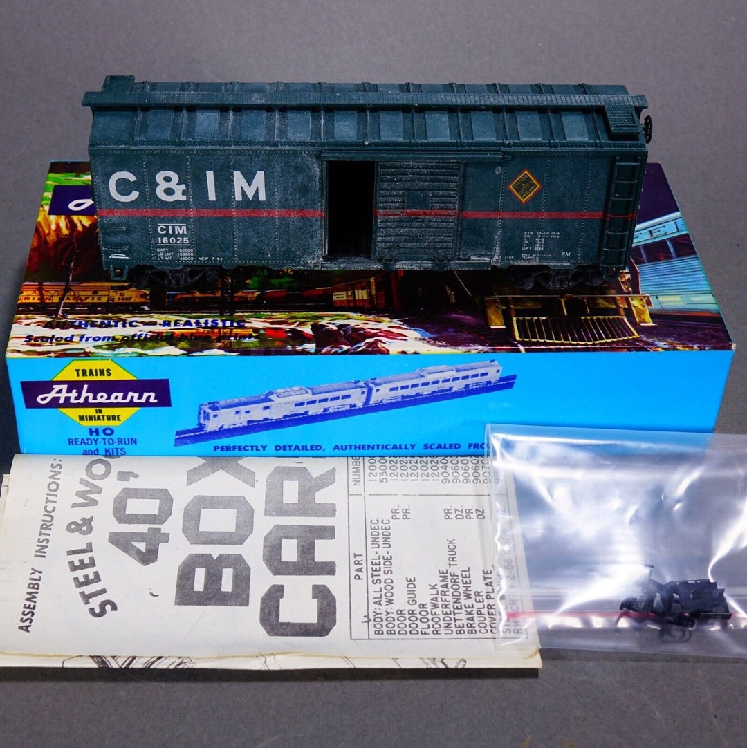 Vintage Athearn Blue Box Ho Scale Weathered Look Box Car in Box 16025 ...