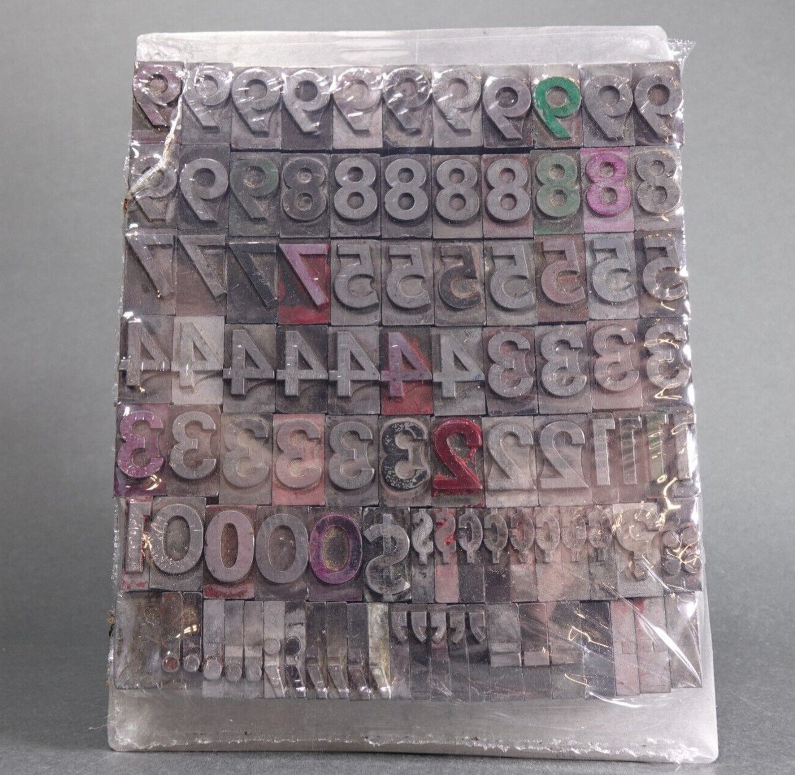 Antique Printing Press Metal 60 Pt. Number Type - Over 9 Lbs - Etsy
