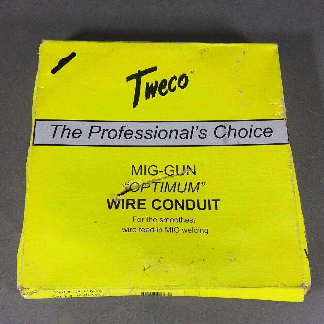 Genuine Tweco 44-116-15 Mig Gun Optimum Wire Conduit 1/16" Dia 300-400A ...