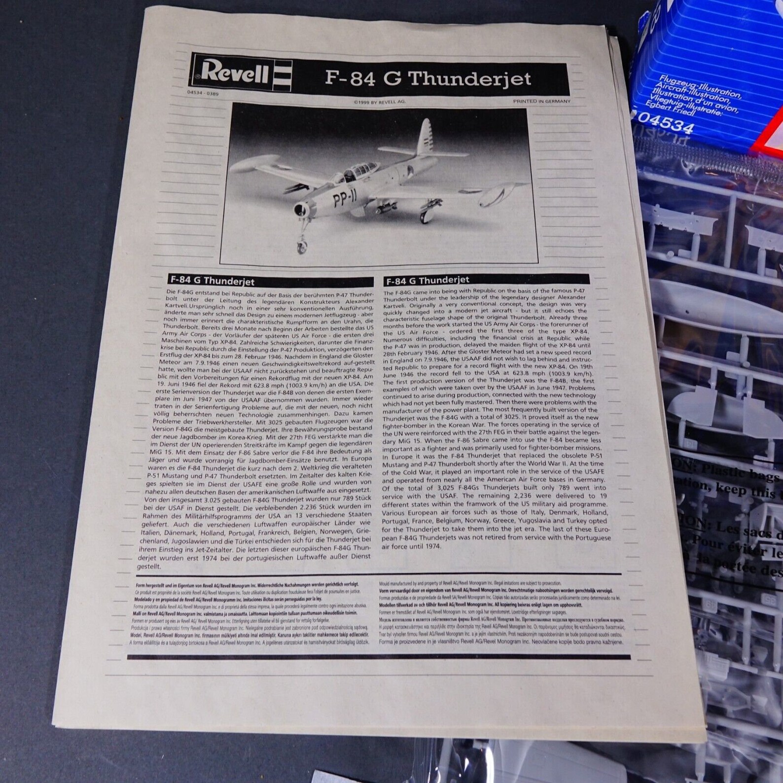 Revell 1:48 F-84G Thunderjet Fighter Model Kit 04534 - Etsy