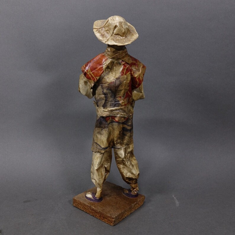 Vintage Paper Mache Man With Bowl Figurine From Mexico 13" by 4" - Etsy