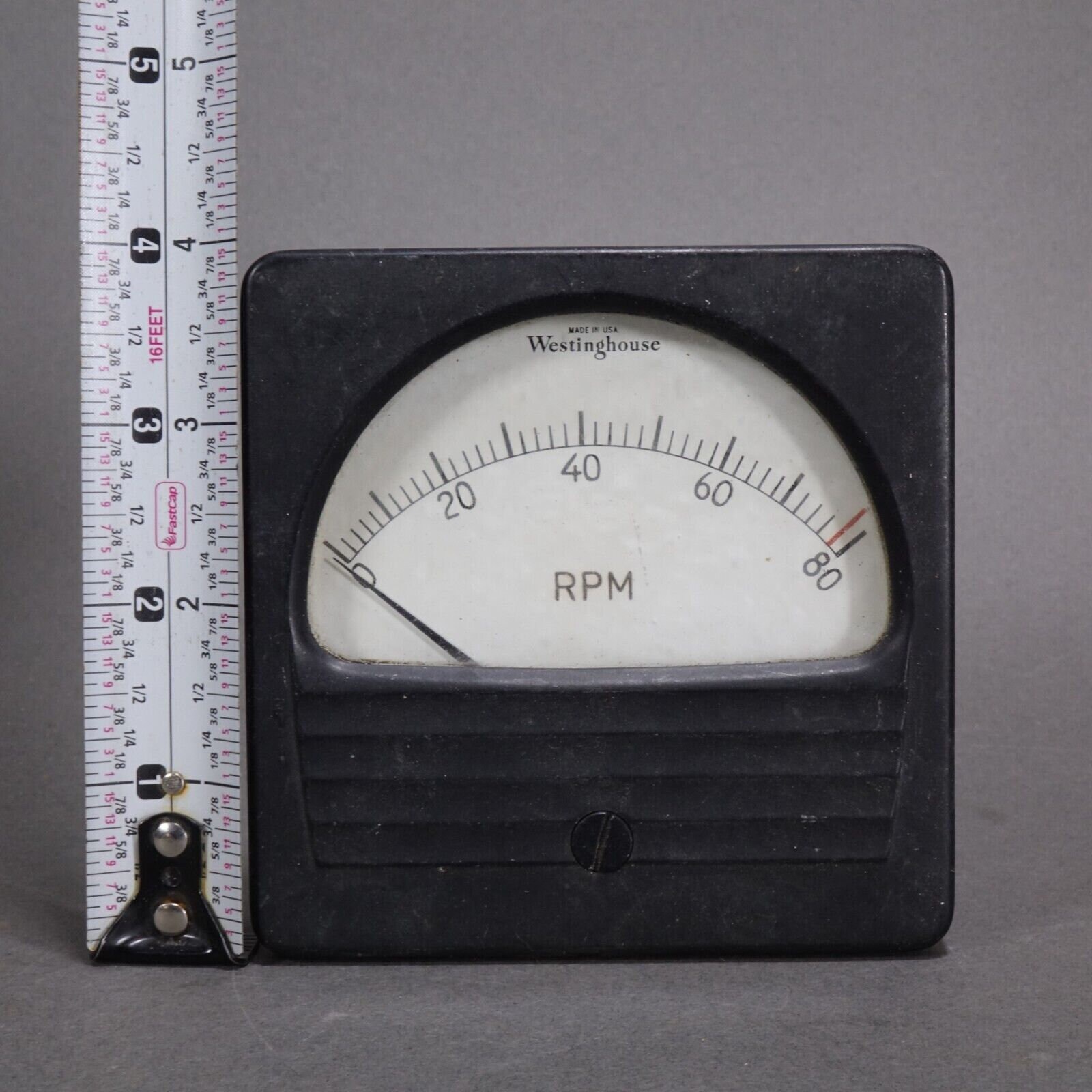 Vintage Westinghouse RPM Gauge Square Panel Meter 0-80 RPM - Etsy
