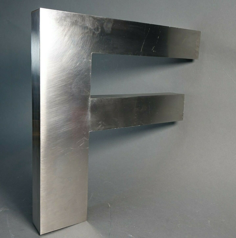 Stainless Steel Huge 18" Inch 3D Marquee Letter Sign "f" Vintage ...