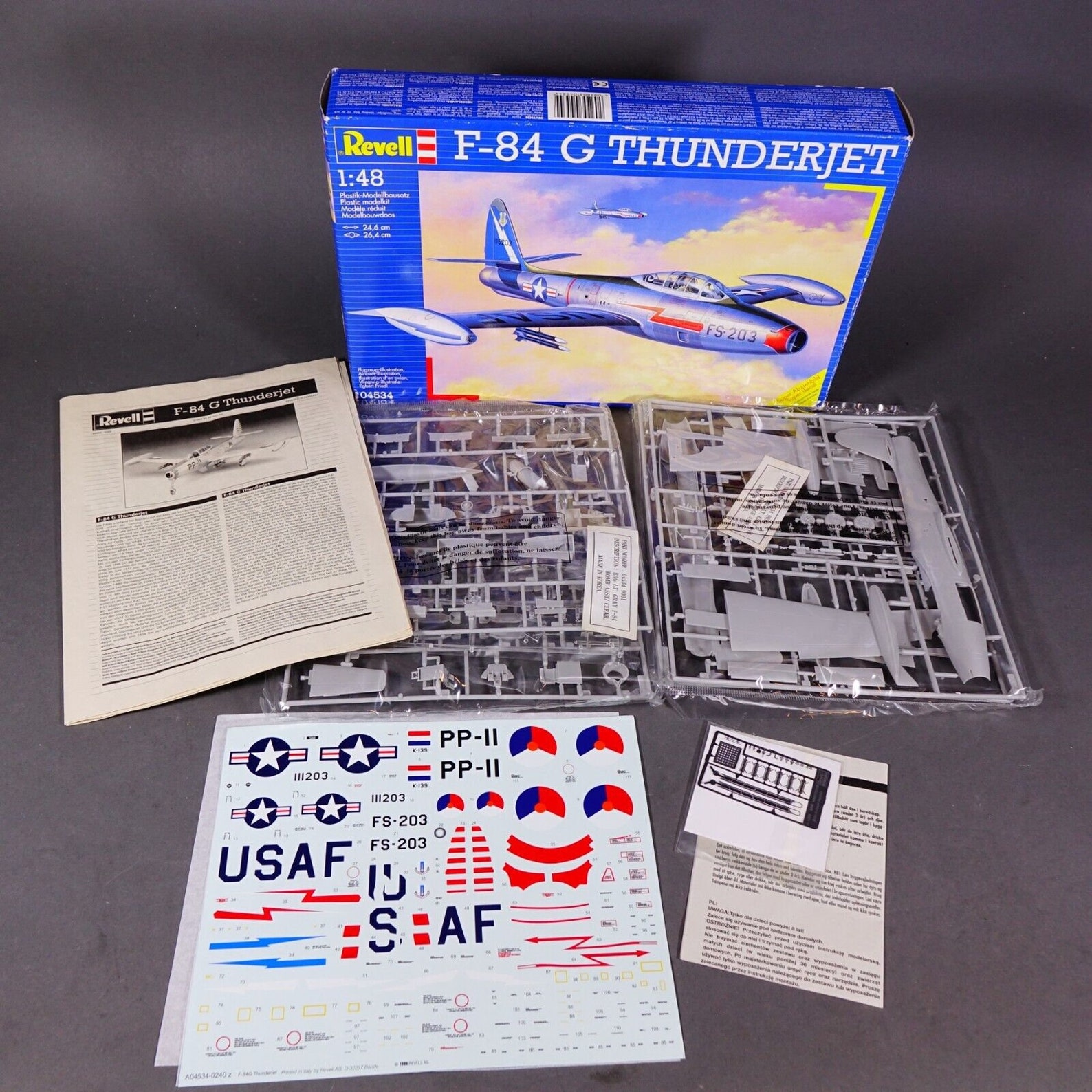 Revell 1:48 F-84G Thunderjet Fighter Model Kit 04534 - Etsy