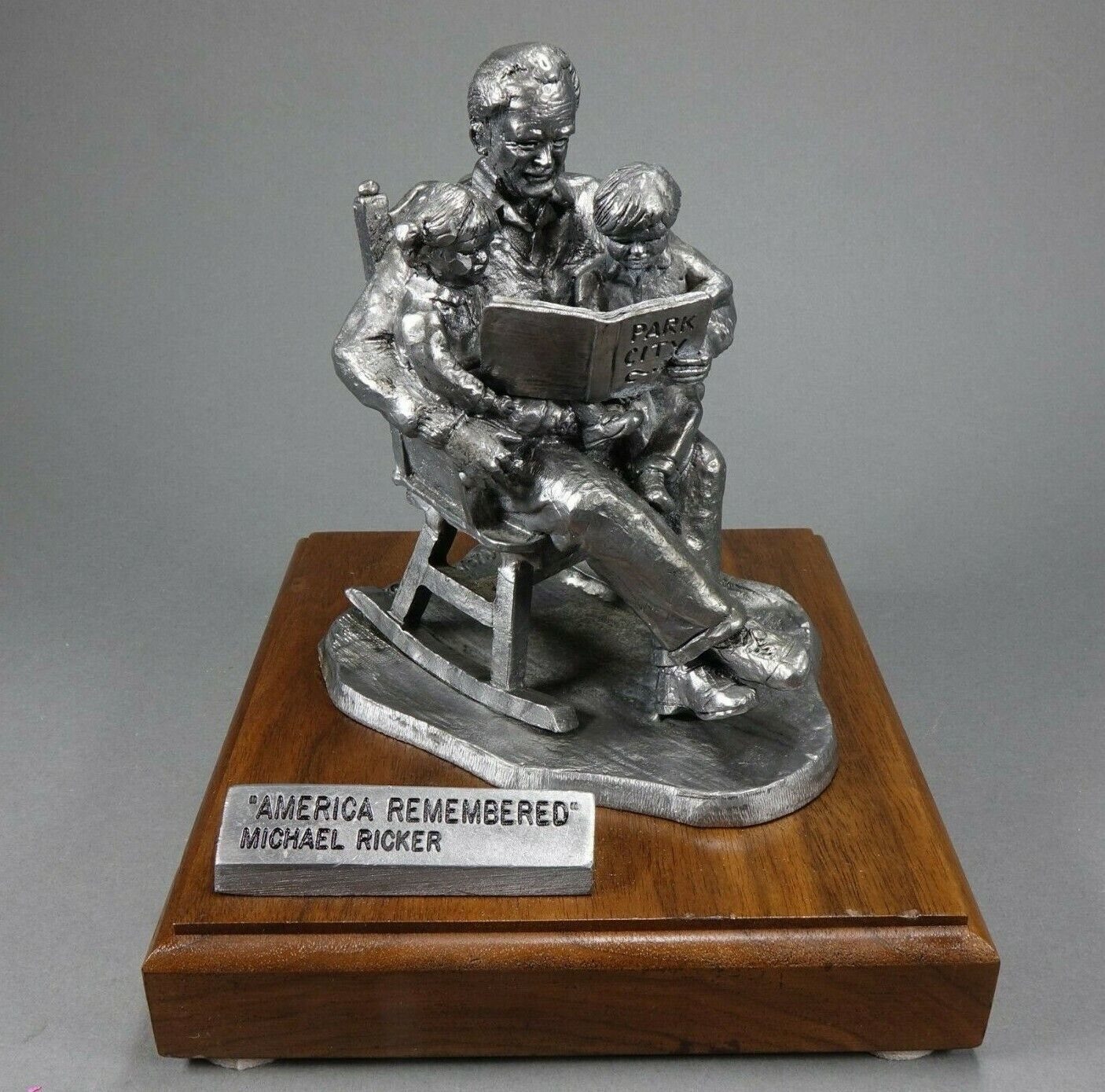 Michael Ricker Pewter Park City "america Remembered" Signed 1985 ...