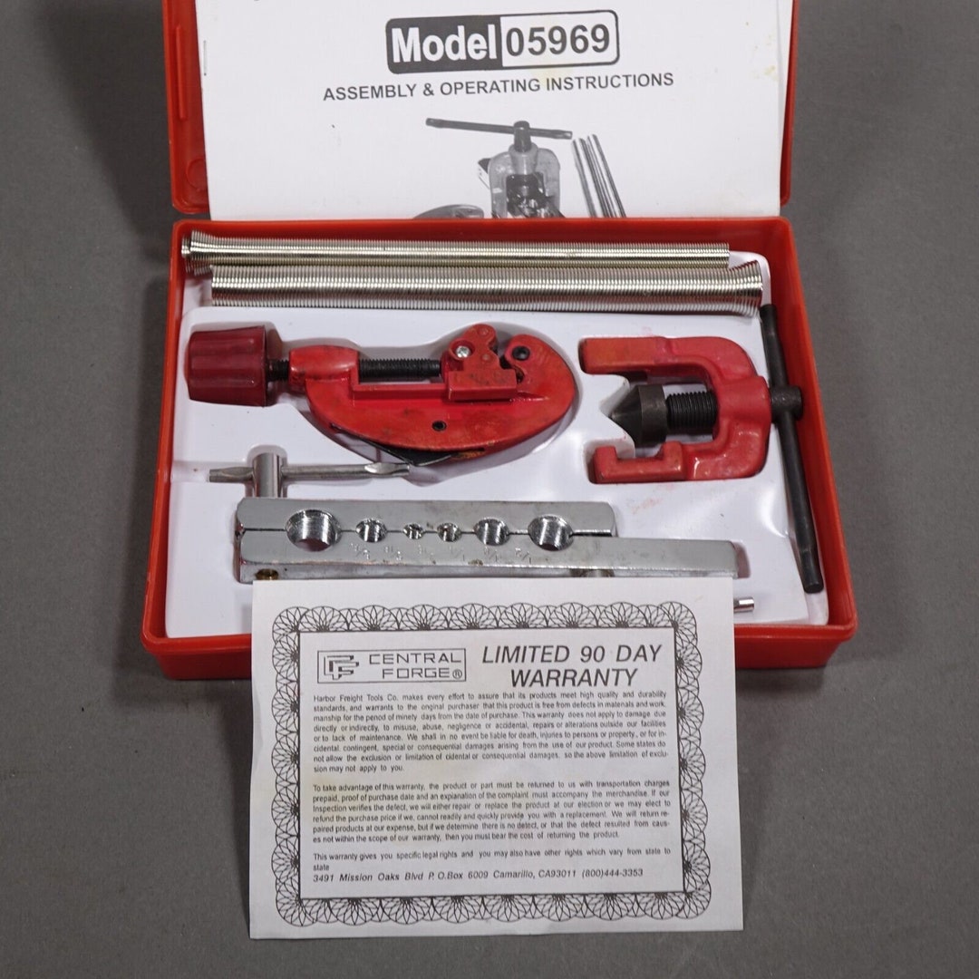 Central Forge 7 Piece Tube Flaring Kit W/ Red Carrying Case 05969 - Etsy