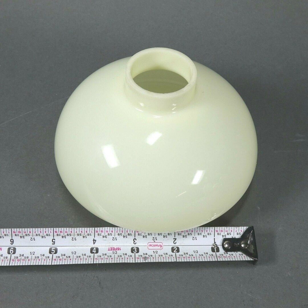 Vintage Art Deco off White Glass Hurricane Oil Lamp Shade - Etsy