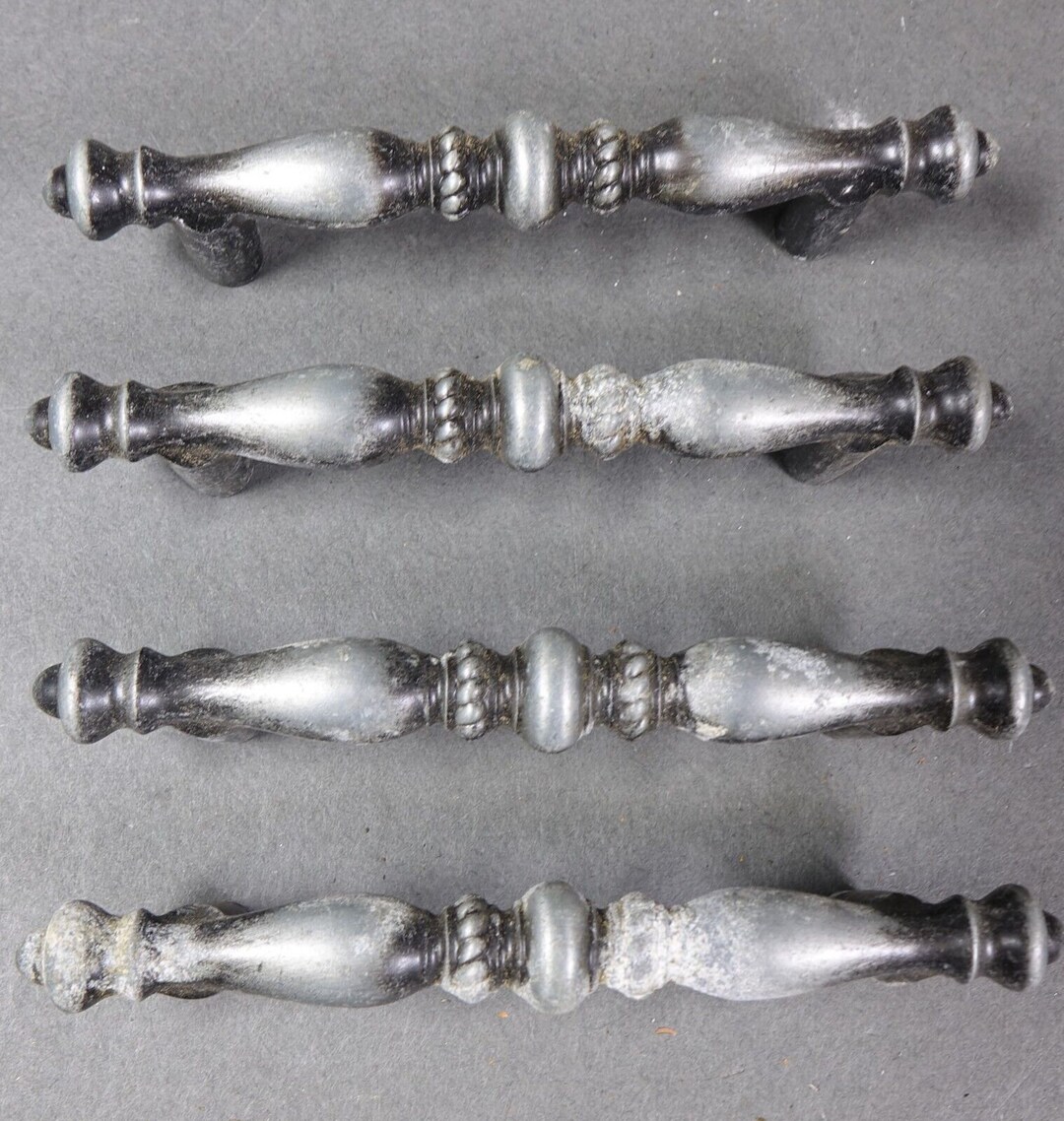 4 Vintage Drawer Pull Handles Distressed Look ~3.5” Centers - Etsy