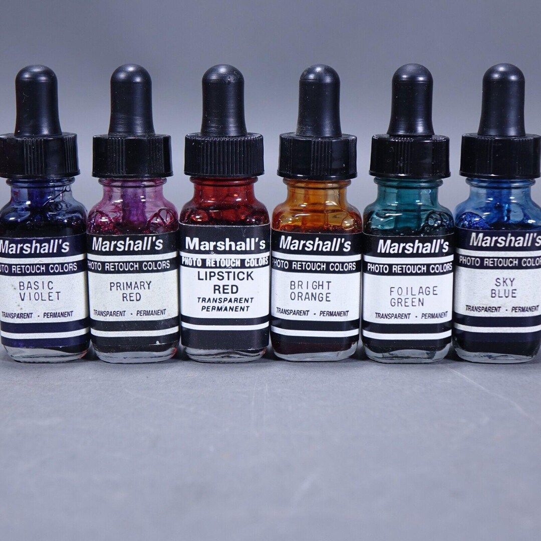 Vintage Marshall's Photo Retouch Colors Transparent Liquid 6 - 1/2 Oz ...