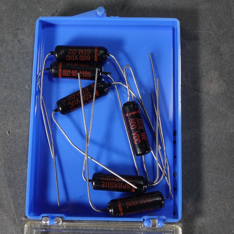 Vintage Sprague 6TM-D20 BLACK BEAUTY Capacitor .002MF 600VDC Quantity ...