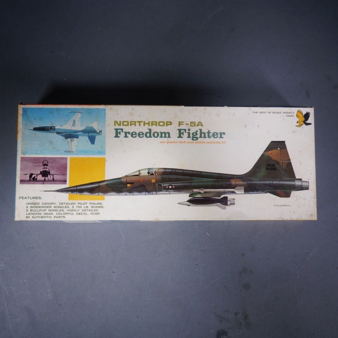 1966 Vintage Hawk Models 1/4 Inch Scale Northrop F-5A Freedom Fighter ...