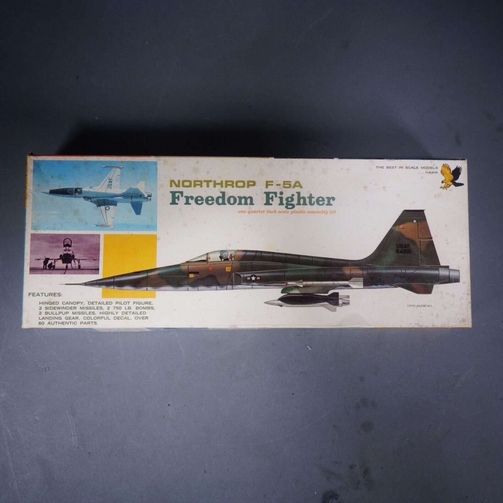 1966 Vintage Hawk Models 1/4 Inch Scale Northrop F-5A Freedom Fighter ...